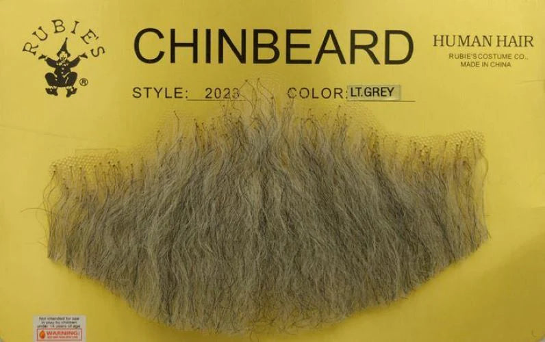 Human Hair 3 Point Beard - Light Grey