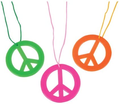 Plastic Peace Sign Necklace | Chicago Costume Company