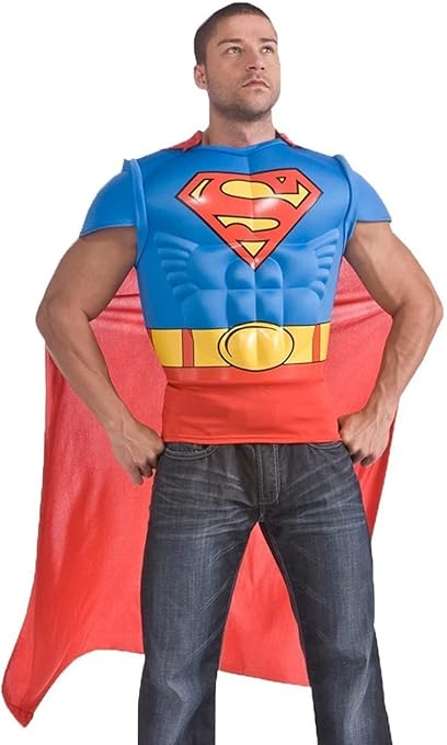 Adult Superman Muscle Chest Shirt | Chicago Costume Company
