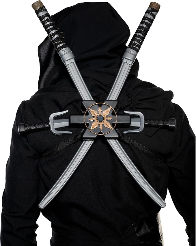 Ninja Sword, Sai, Star Sheath Backpack Set | Chicago Costume Company