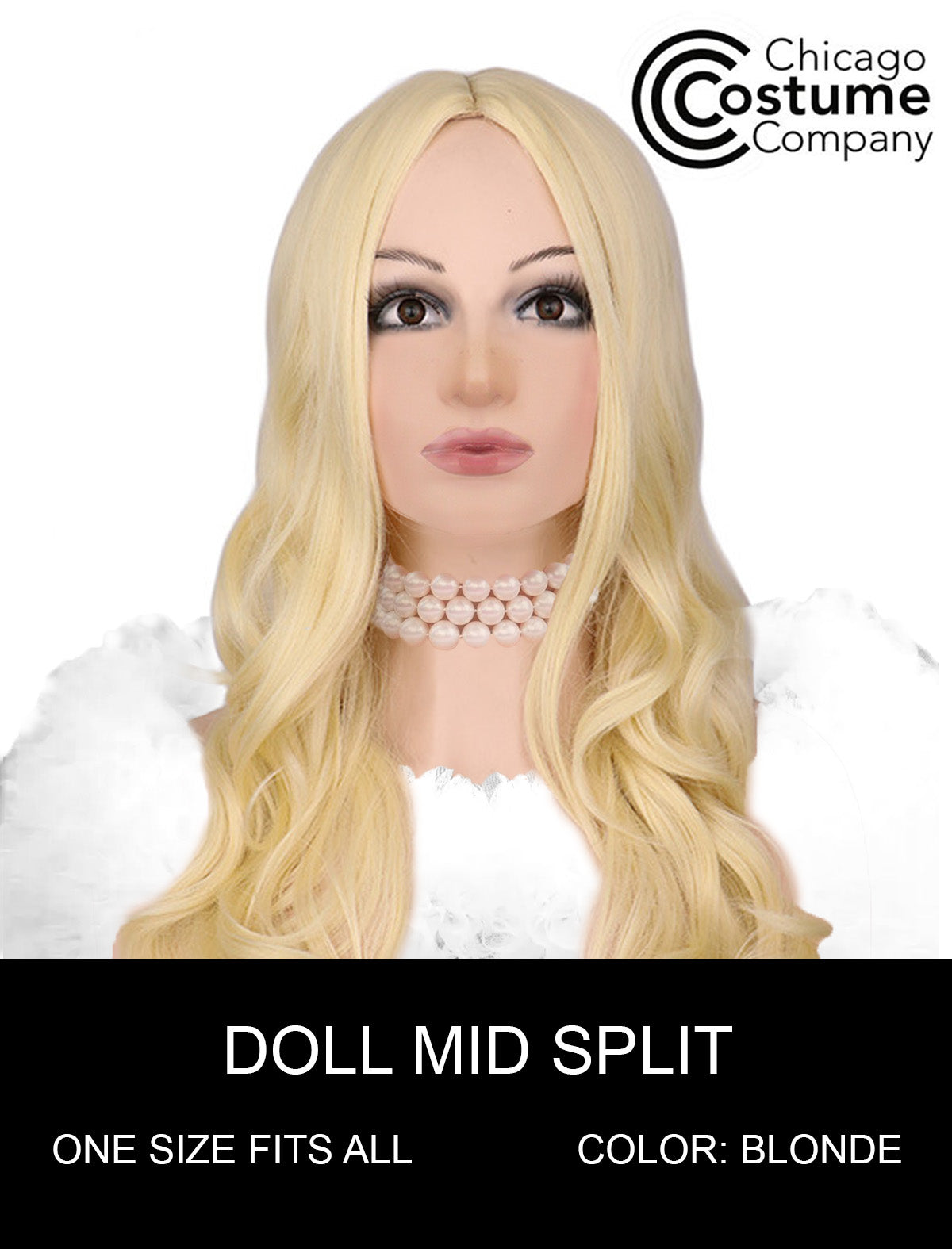 Doll Mid Split - Adult Wig | Chicago Costume Company