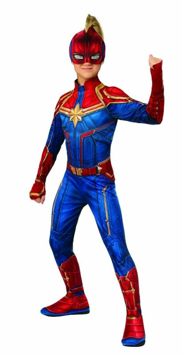 Kids Captain Marvel Deluxe Hero Suit Costume | Chicago Costume Company