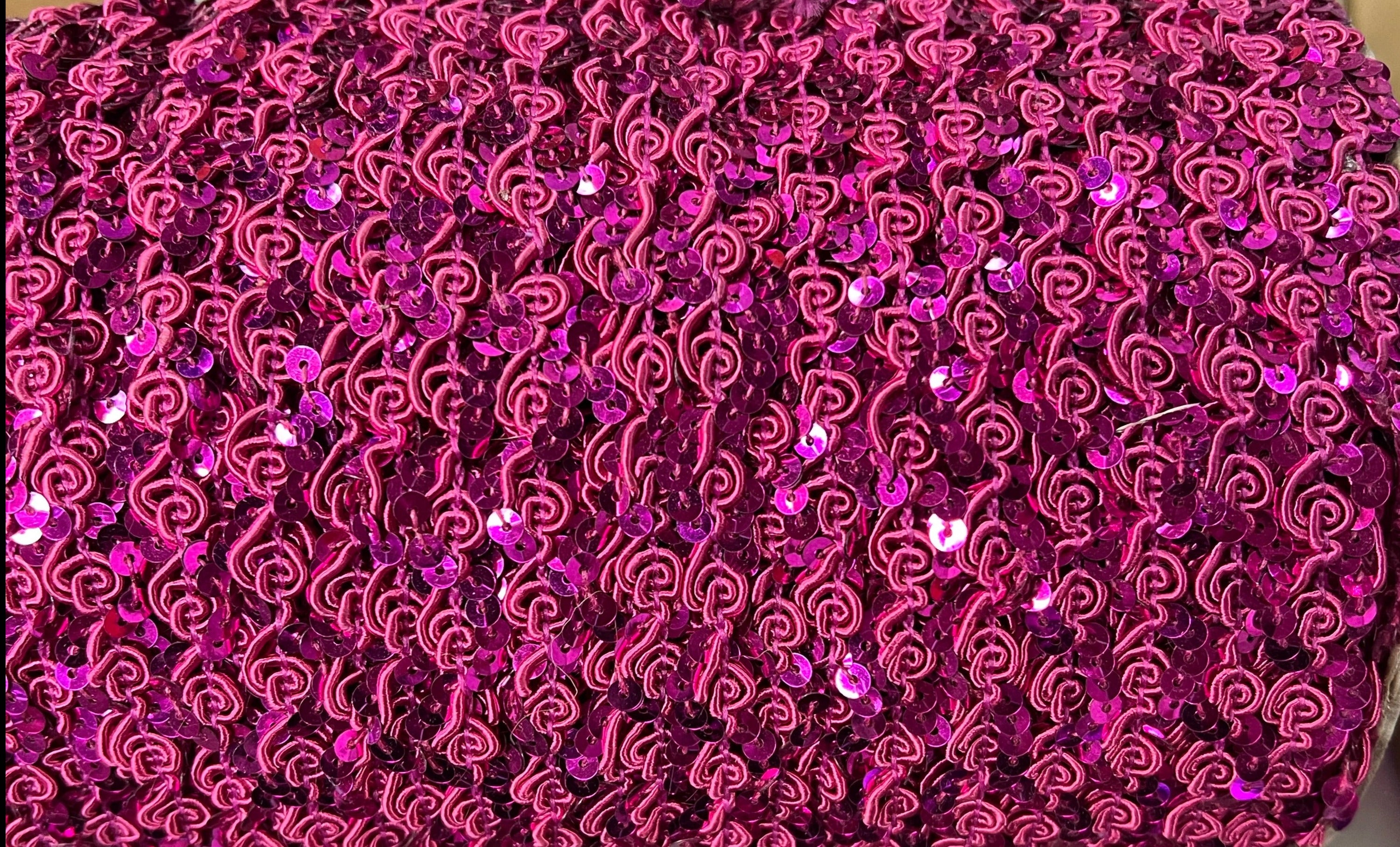 Fuchsia braid/sequin trim | Chicago Costume Company