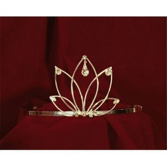 Rhinestone Tiara - Gold | Chicago Costume Company