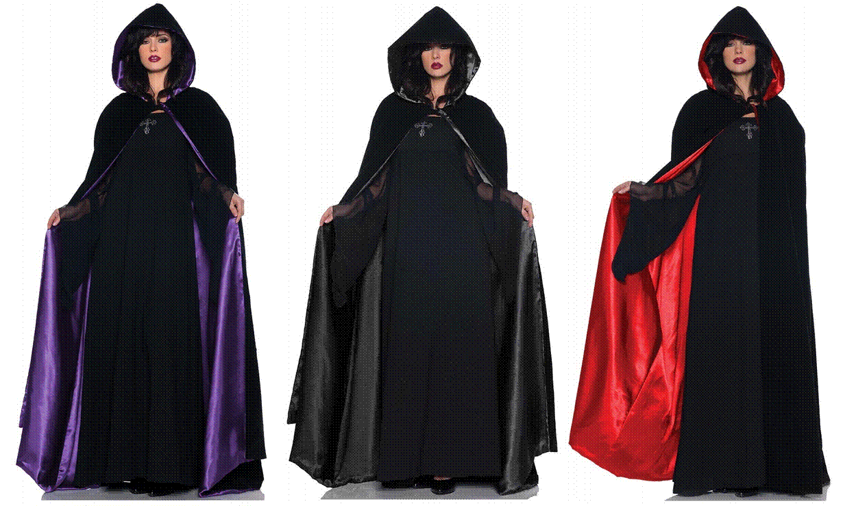 63" Deluxe Velvet & Satin Cape | Chicago Costume Company