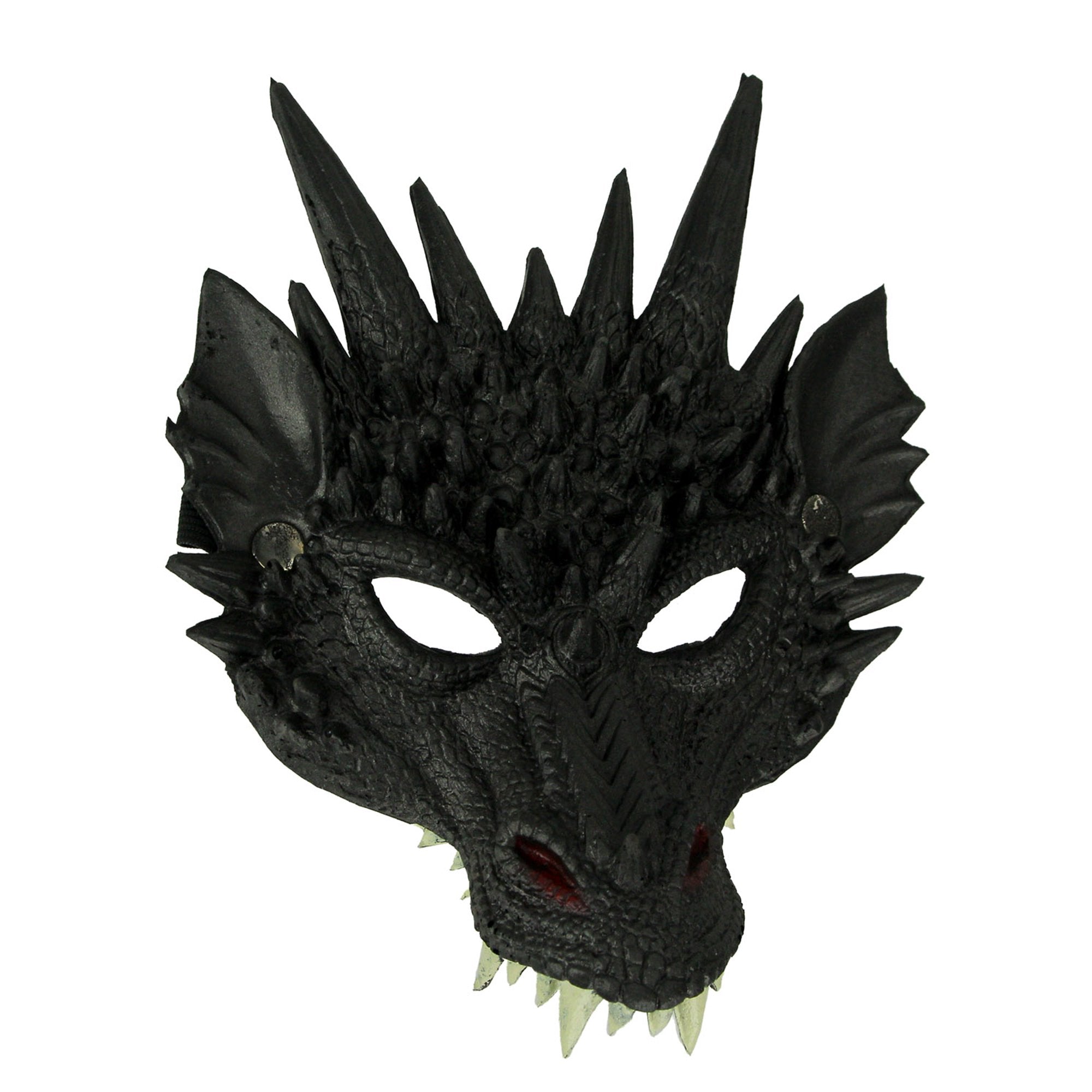 Super Soft Fantasy Dragon Mask - Black | Chicago Costume Company
