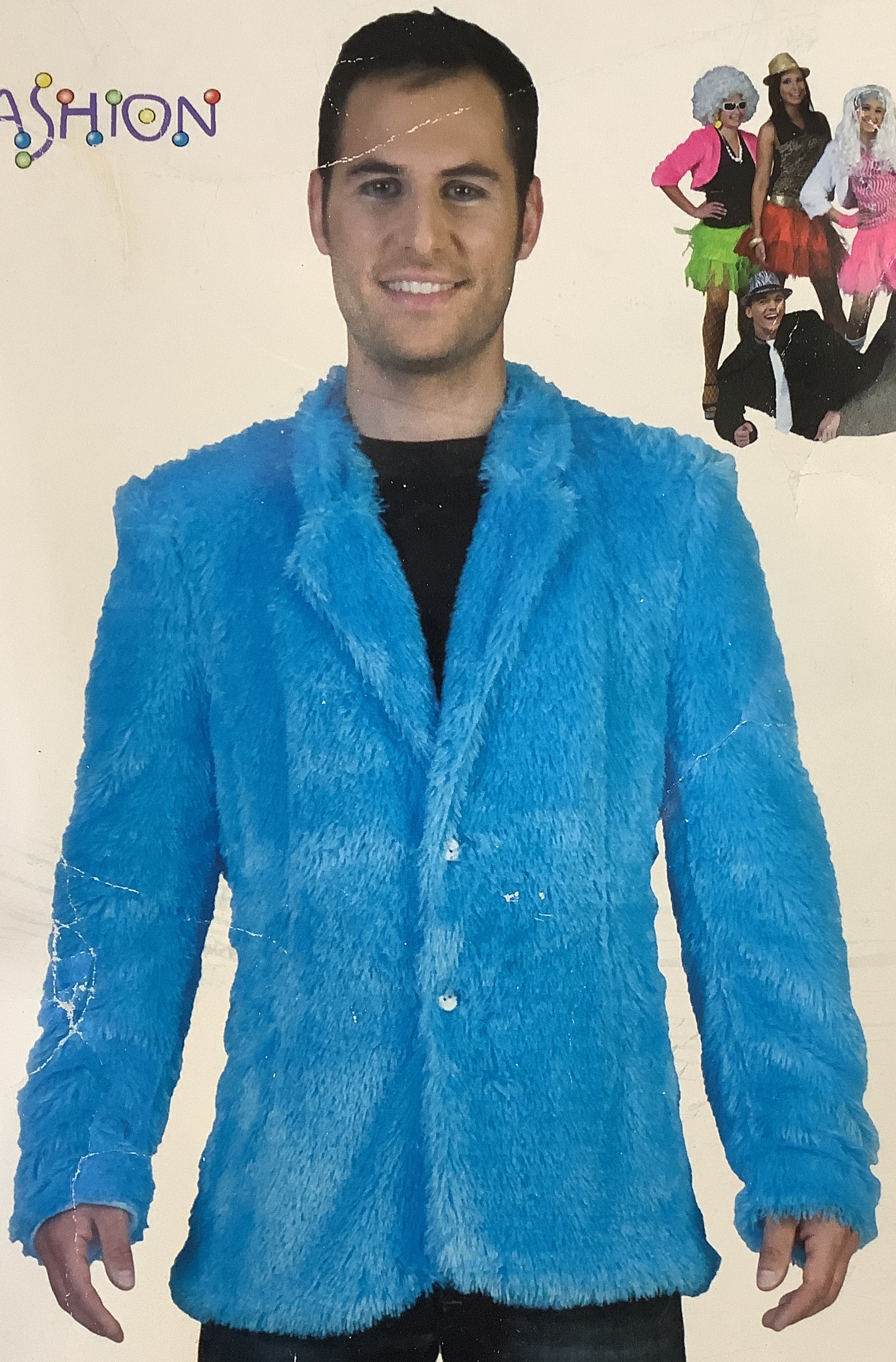 Fuzzy Turquoise Jacket | Chicago Costume Company