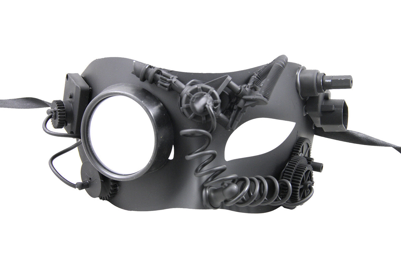 Hydra Steampunk Mask - Black | Chicago Costume – Chicago Costume Company