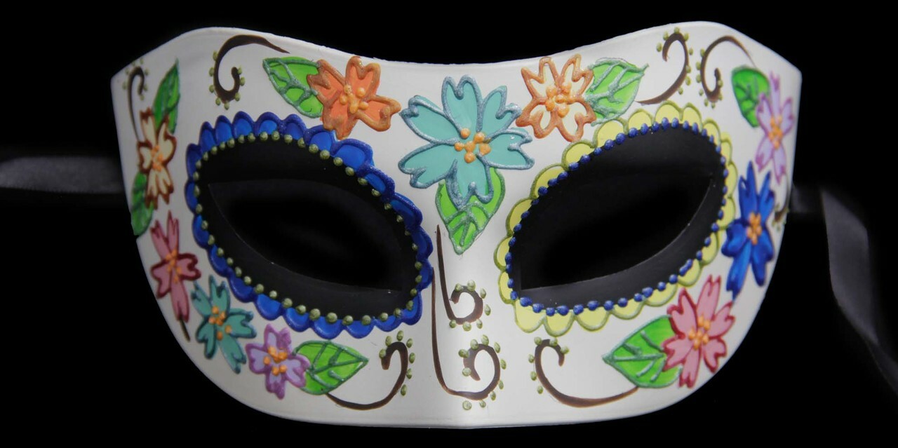 Talon Eye Mask - Black/Blue | Chicago Costume – Chicago Costume Company