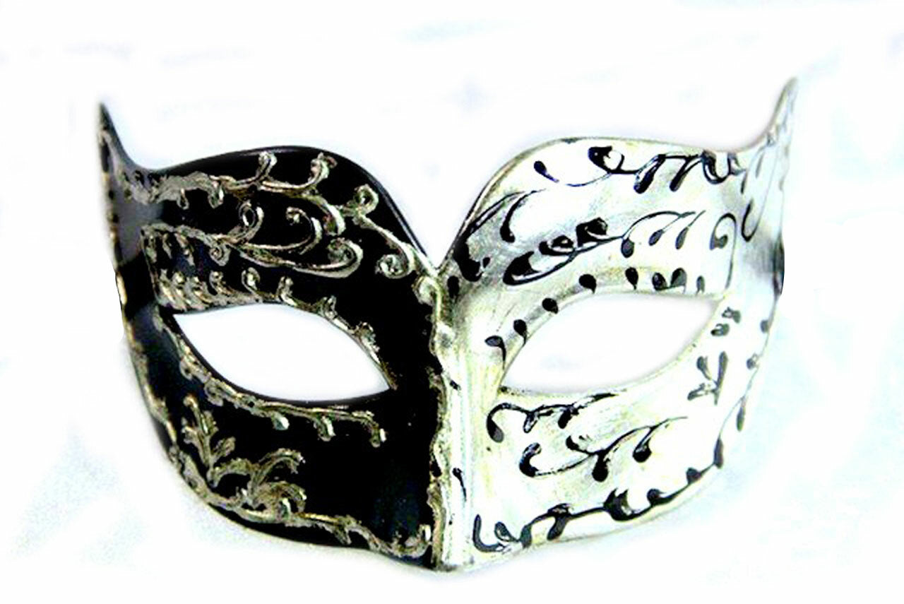 Firenze Eye Mask - Black/Silver