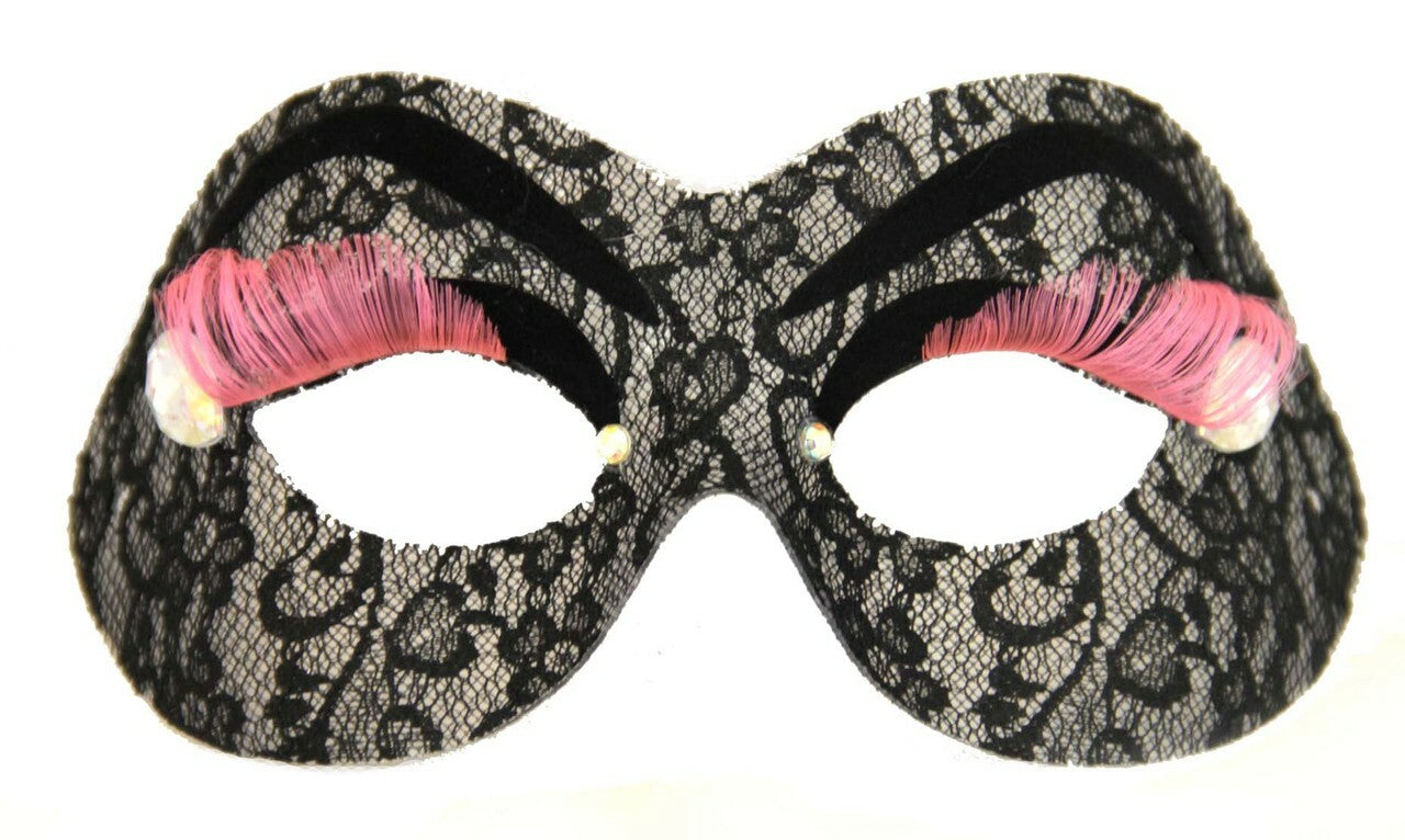 Dazzle Black w/ Pink Eye Mask | Chicago Costume Company