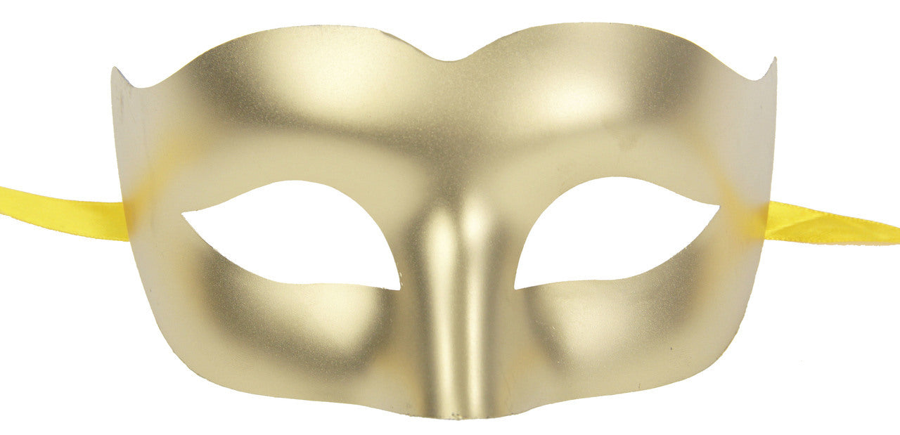 Gold Plastic Masquerade Mask | Chicago Costume Company