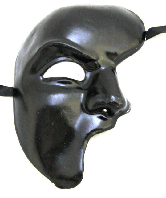Phantom Mask - Gloss Black | Chicago Costume Company