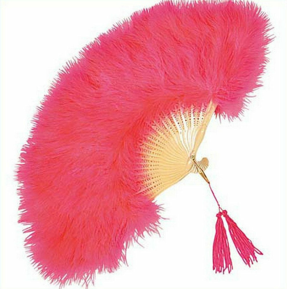 Hot Pink Marabou Feather Fan | Chicago Costume