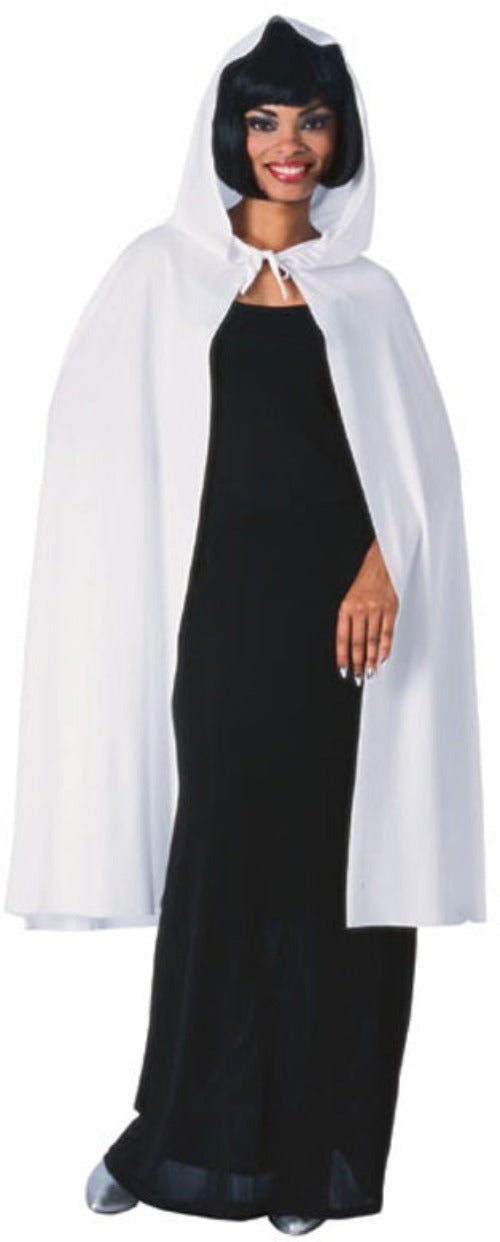 45" White Hooded Cape – Chicago Costume Company