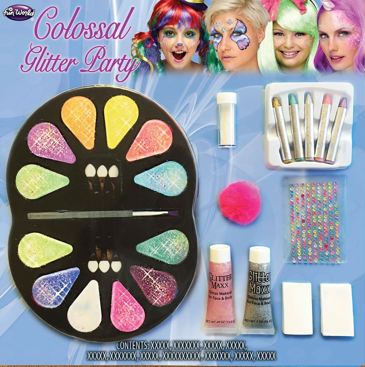 Colossal Glitter Party Makeup Kit | Chicago Costume Company