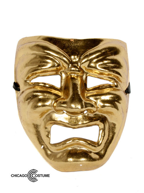 Gold Tragedy Mask | Chicago Costume – Chicago Costume Company